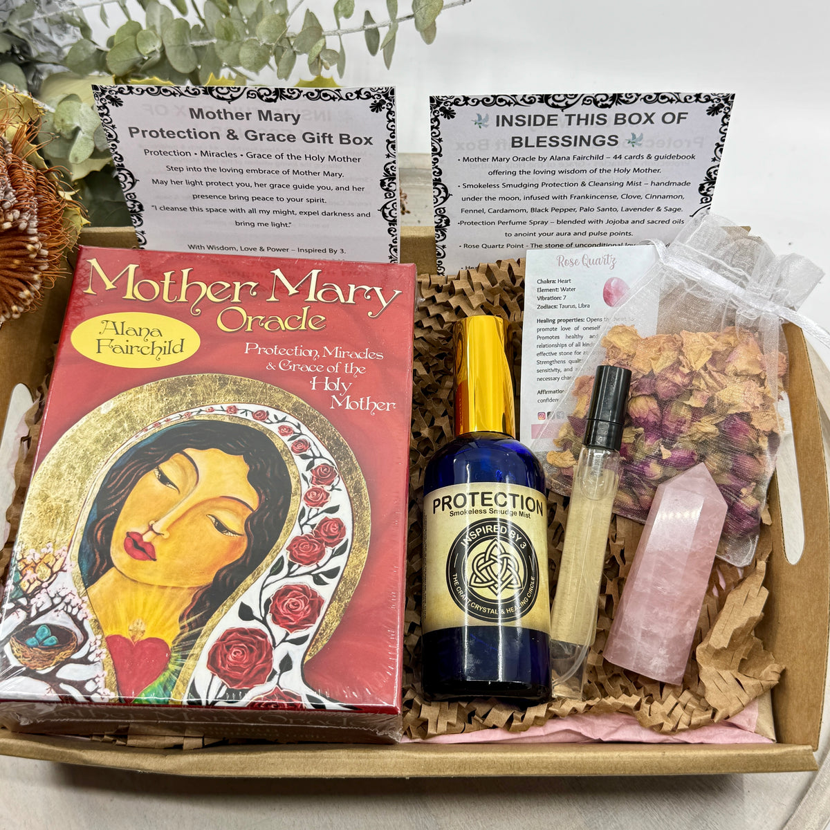 Mother Mary Oracle Gift Box – Protection & Cleansing Set | Australia ...