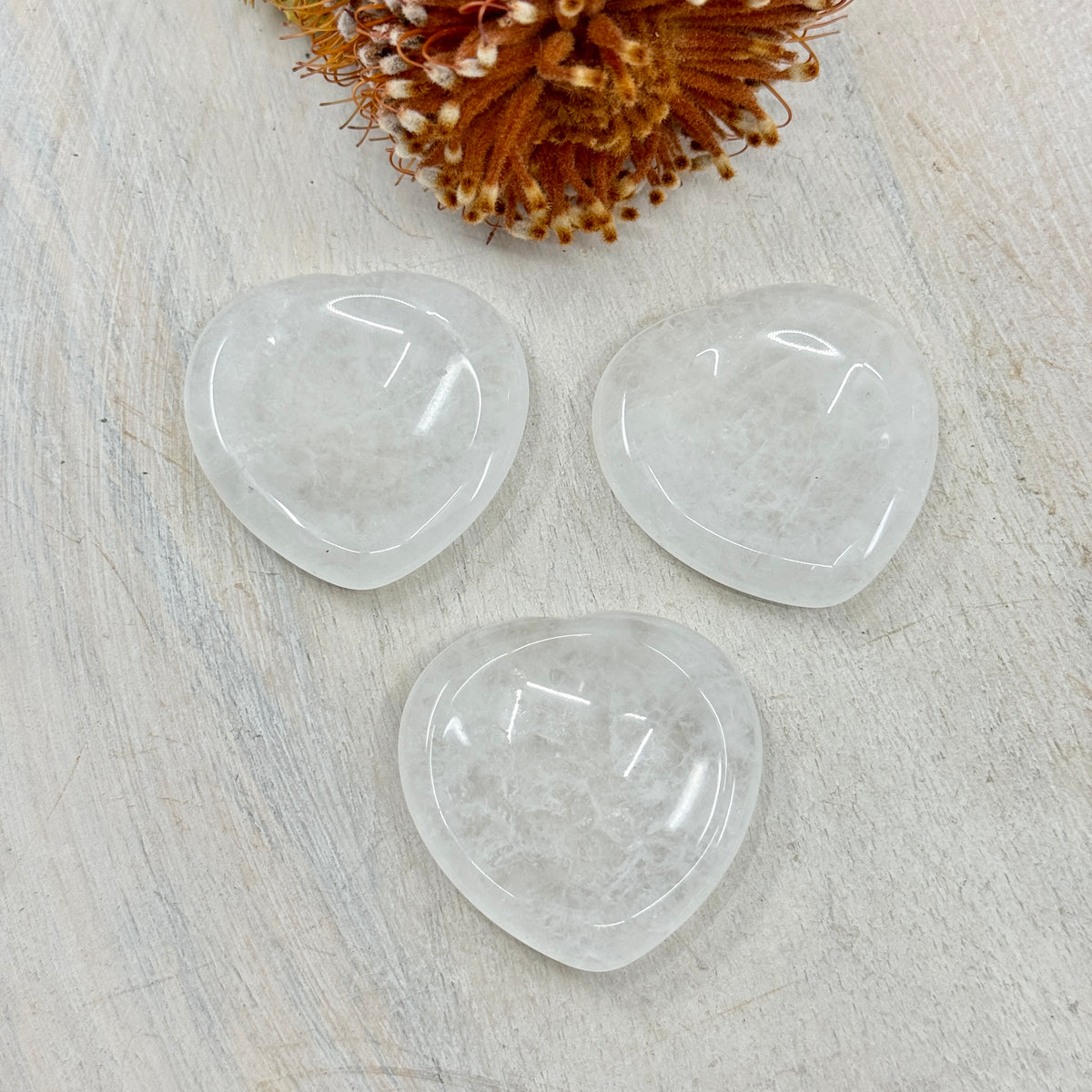 Clear Quartz Heart Worry Stone | Clarity & Healing – Inspired By 3 ...